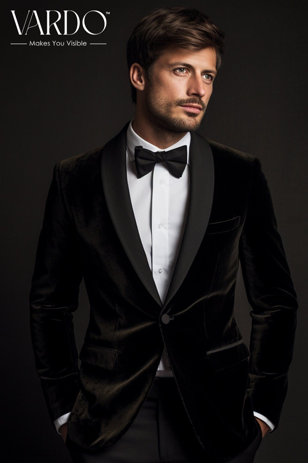 Classic Men's Black Velvet Jacket - Luxury Dinner Blazer - Formal ...
