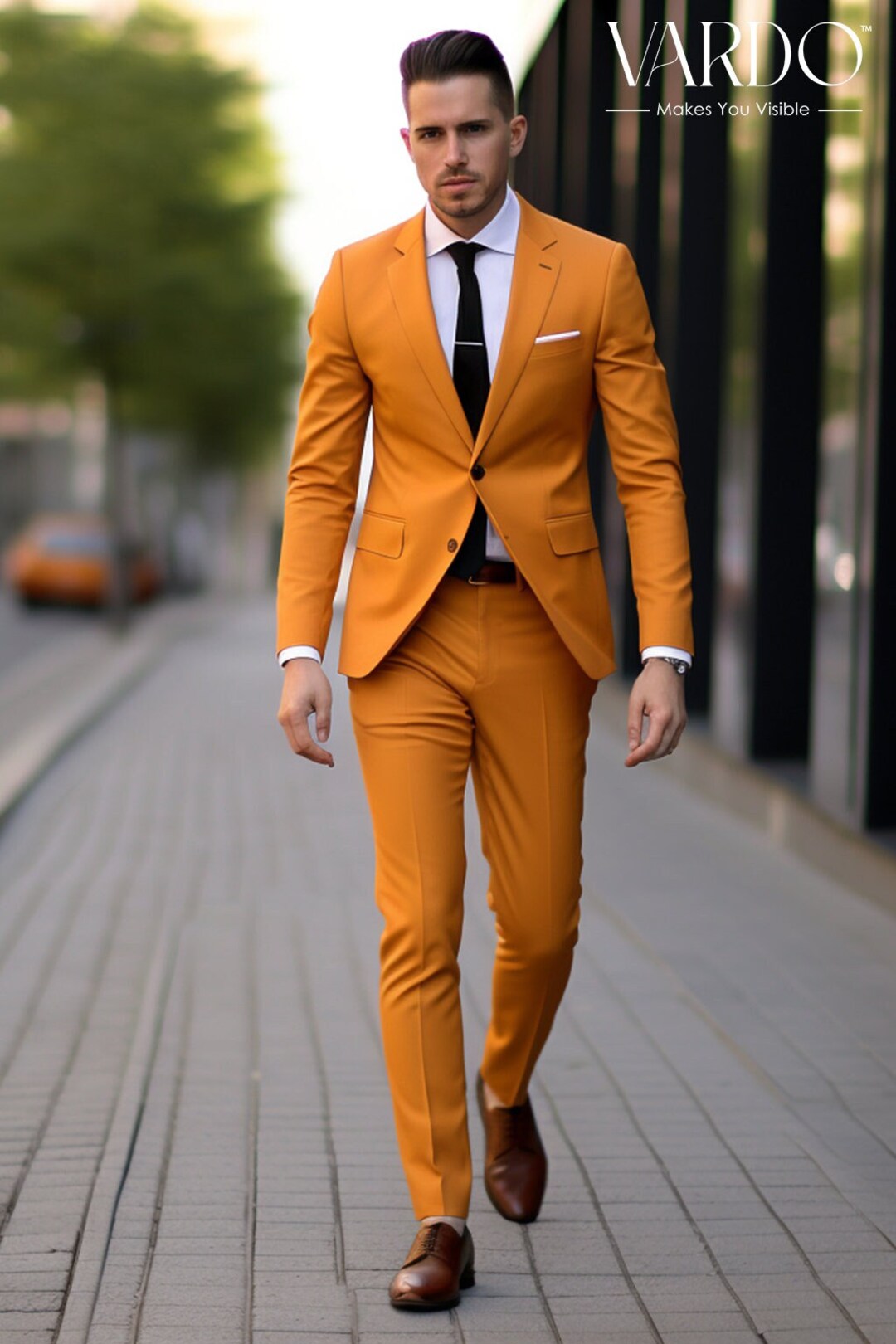 Stylish Orange Two Piece Suit for Men - Dapper Elegance for Every ...