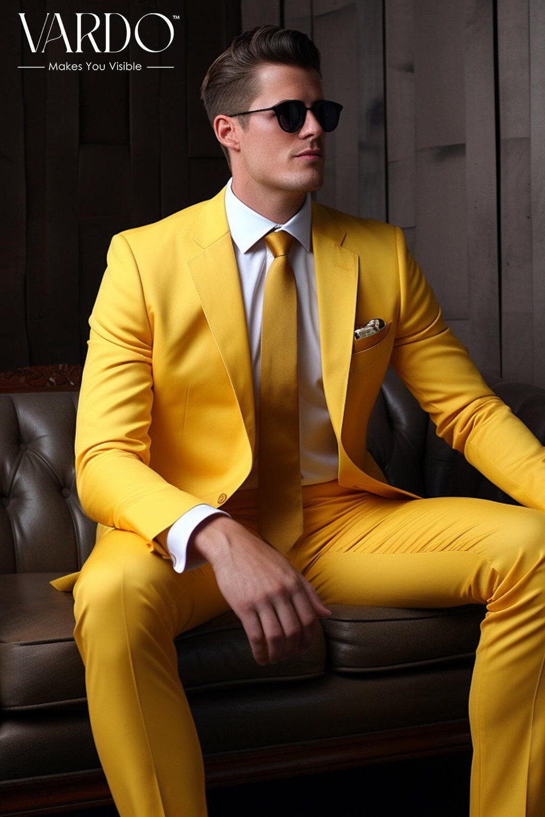 Dapper Yellow Two Piece Suit for Men – Stand Out in Style at Every ...