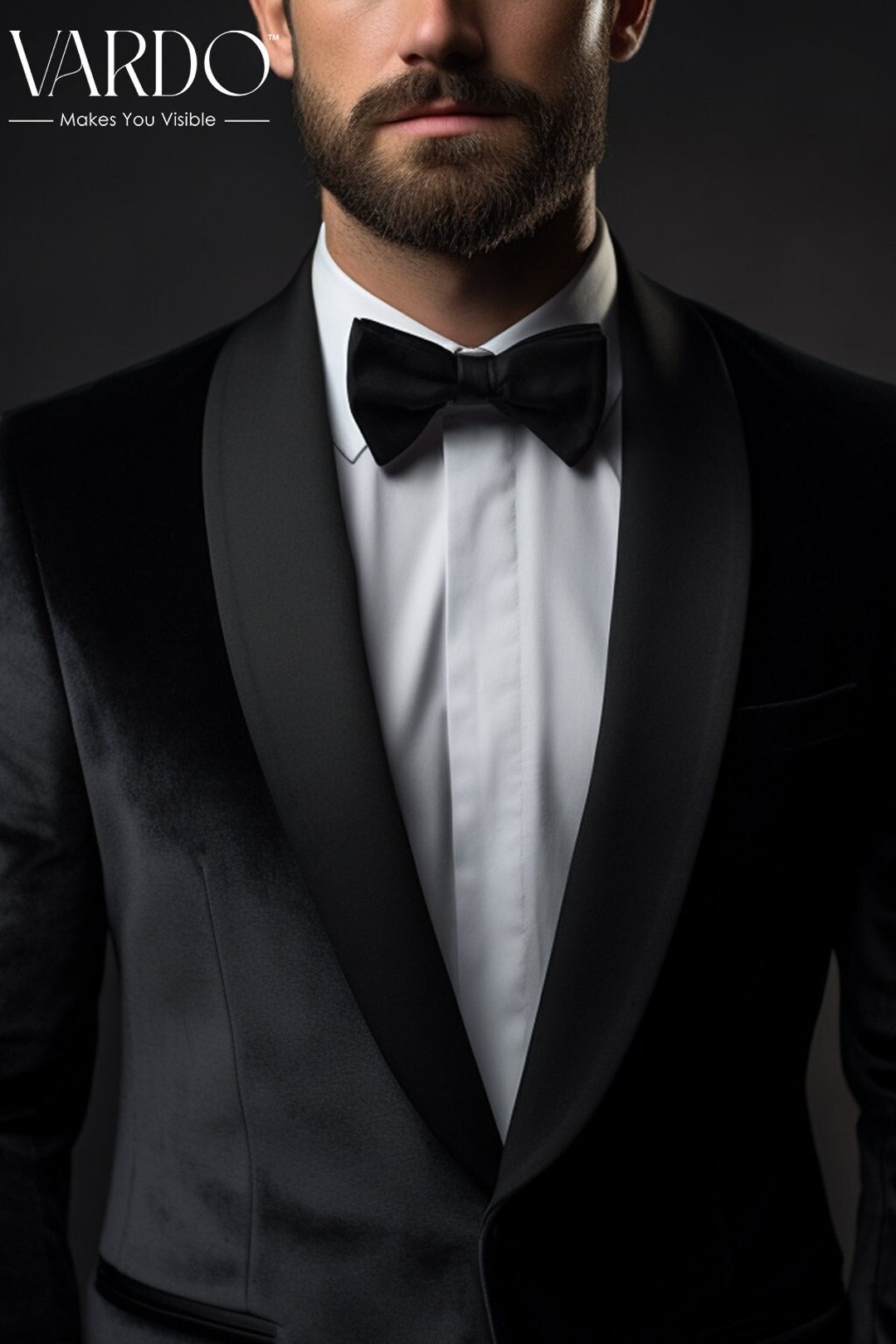 Premium Black Velvet Dinner Jacket for Men - Elegant Formal Blazer for ...
