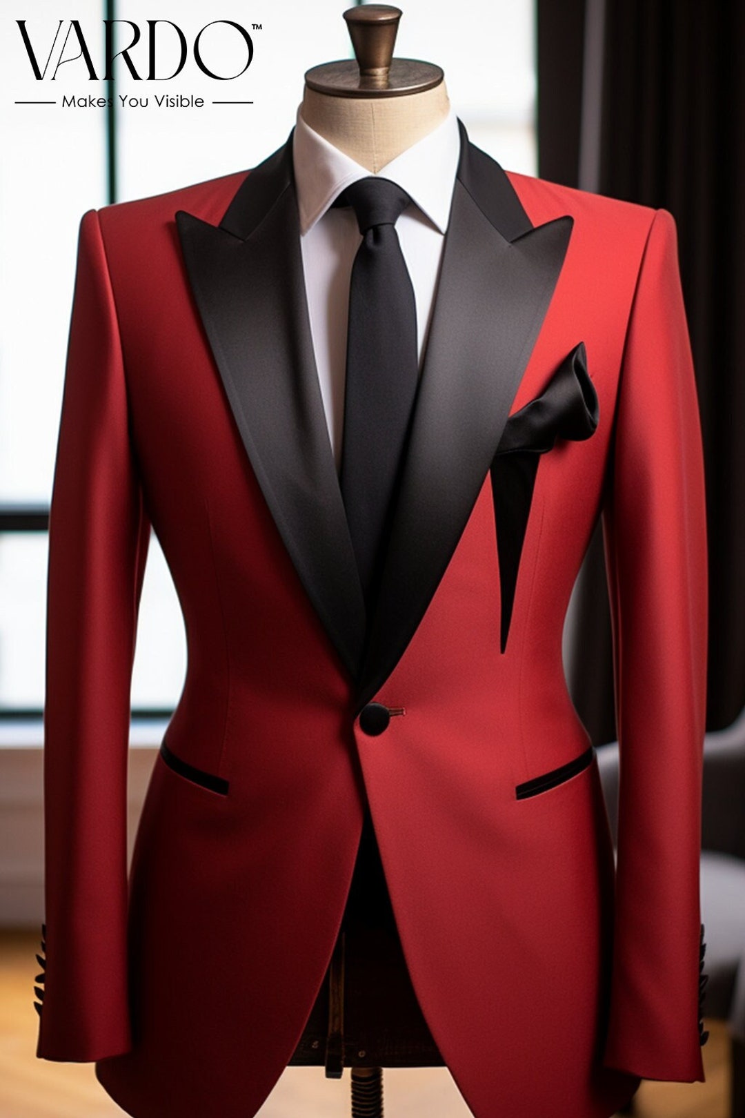 Buy Red Tuxedo Two-piece Suit for Men - Elegant Formal Wear - the ...