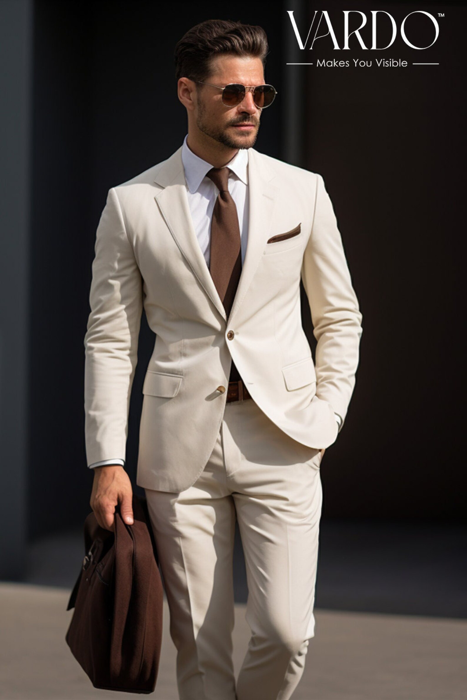Cream Men’s Two-piece Suit for Weddings and Elegant Daytime Events - Etsy