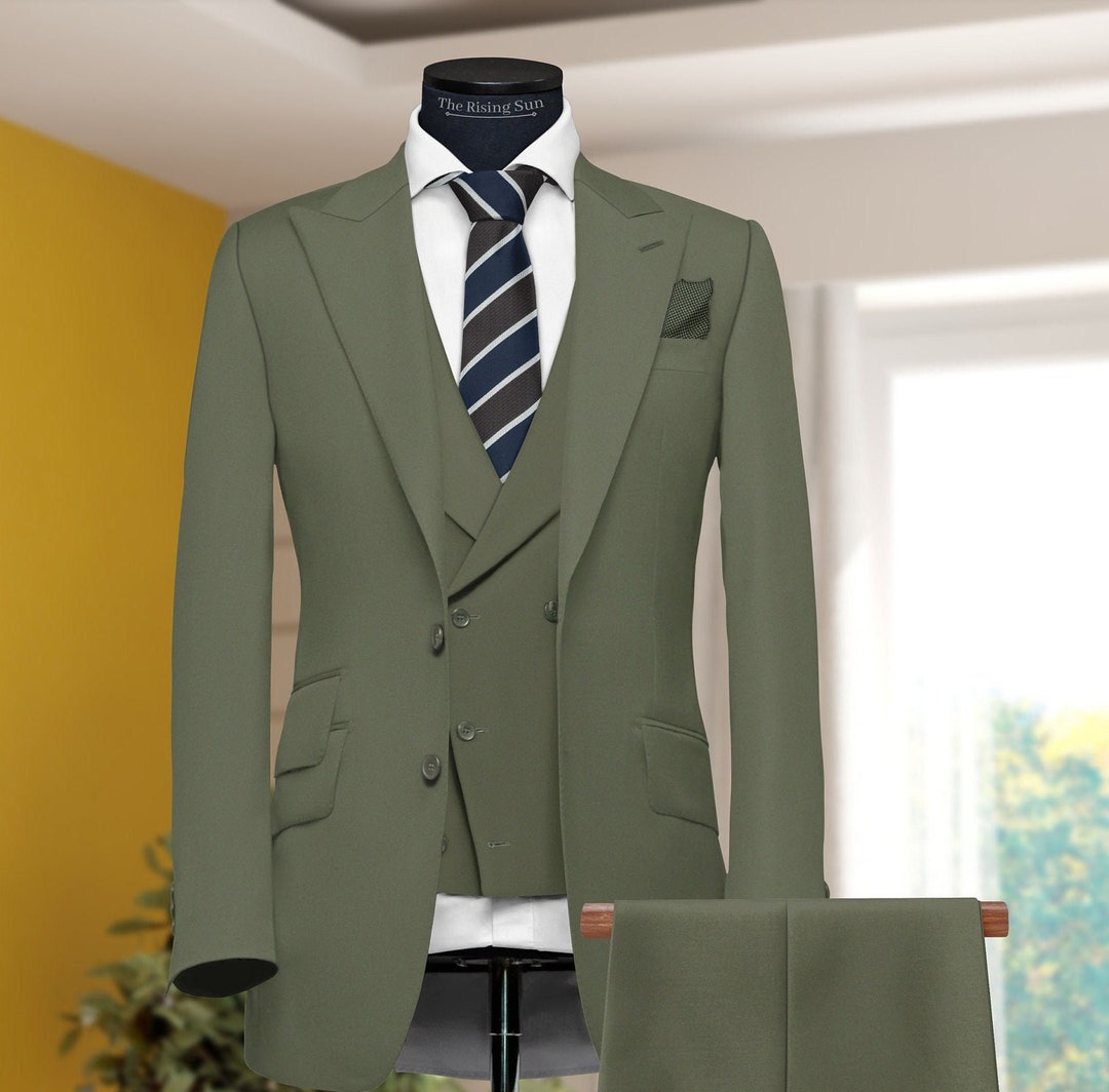 Olive Color Wedding Suits for Men Man Suitsformal Fashion - Etsy