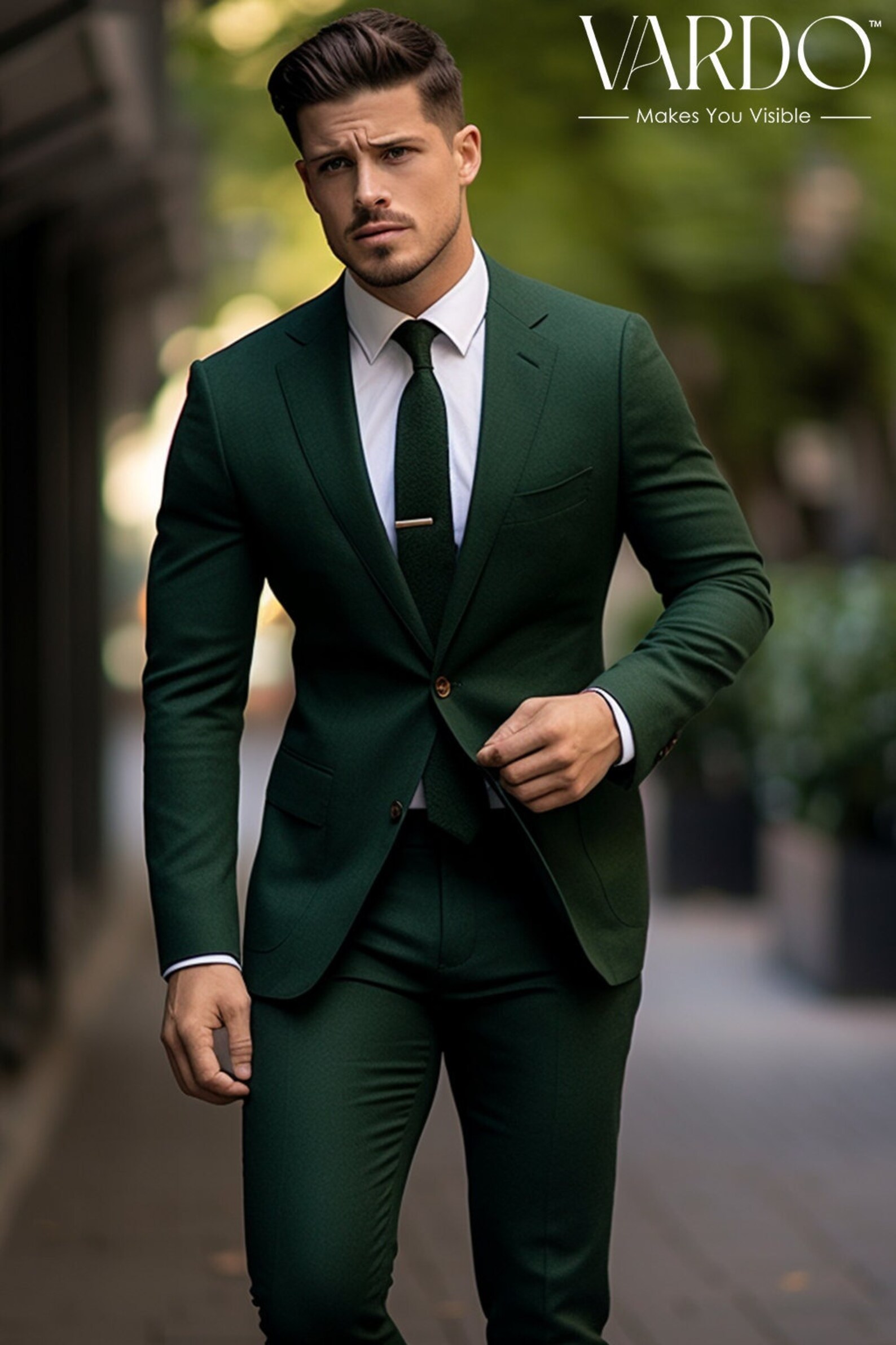 Men’s Forest Green Two-piece Suit for Weddings and Formal Gatherings - Etsy