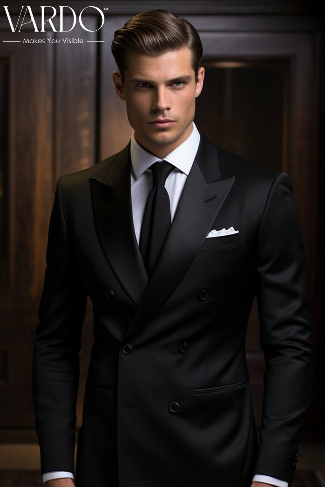 Black Double Breasted Suit: Elegant Formal Tailored Fit - Etsy