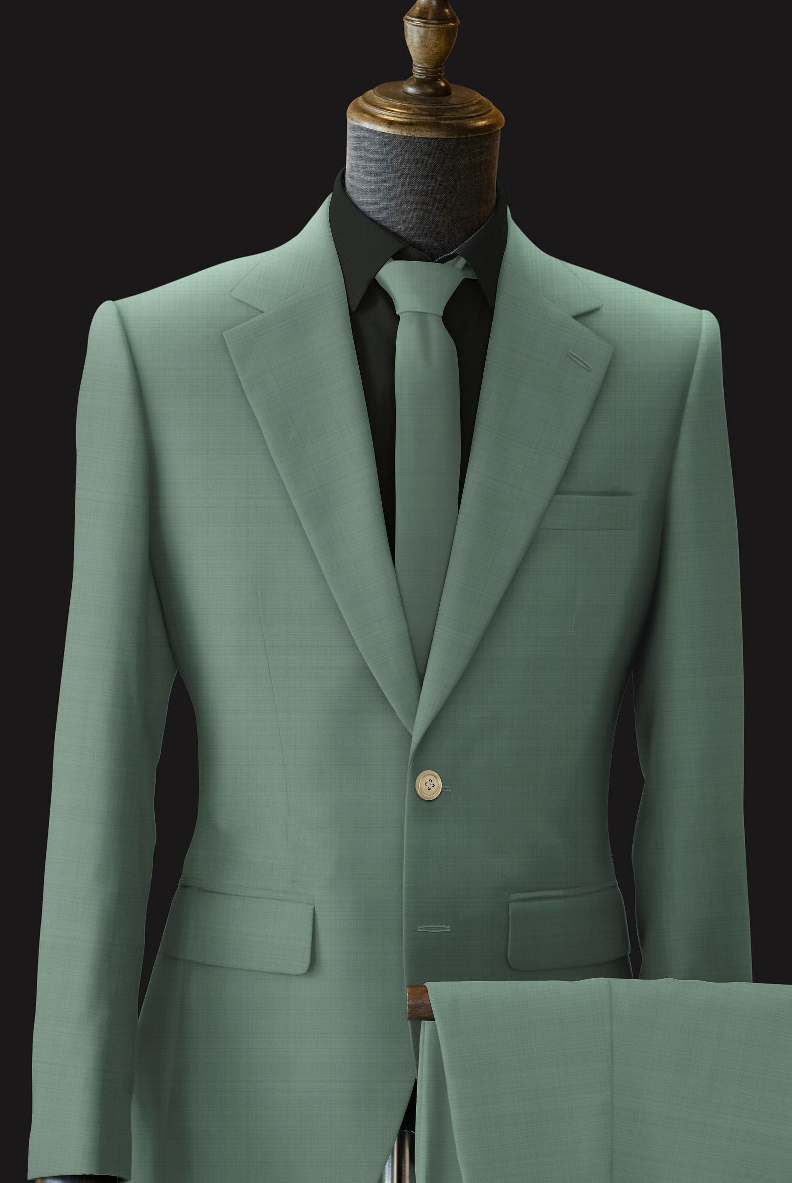 Men’s Green Two-piece Suit – Elegant Tailored Perfection - Etsy