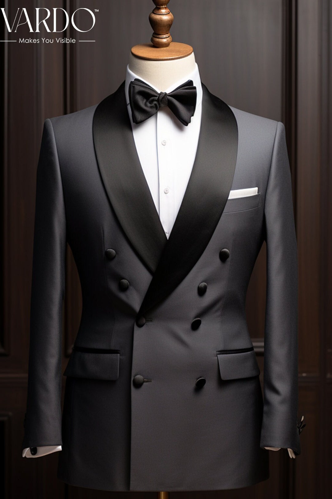 Elegant Grey Double Breasted Suit for Men - Classic Style, Unmatched ...