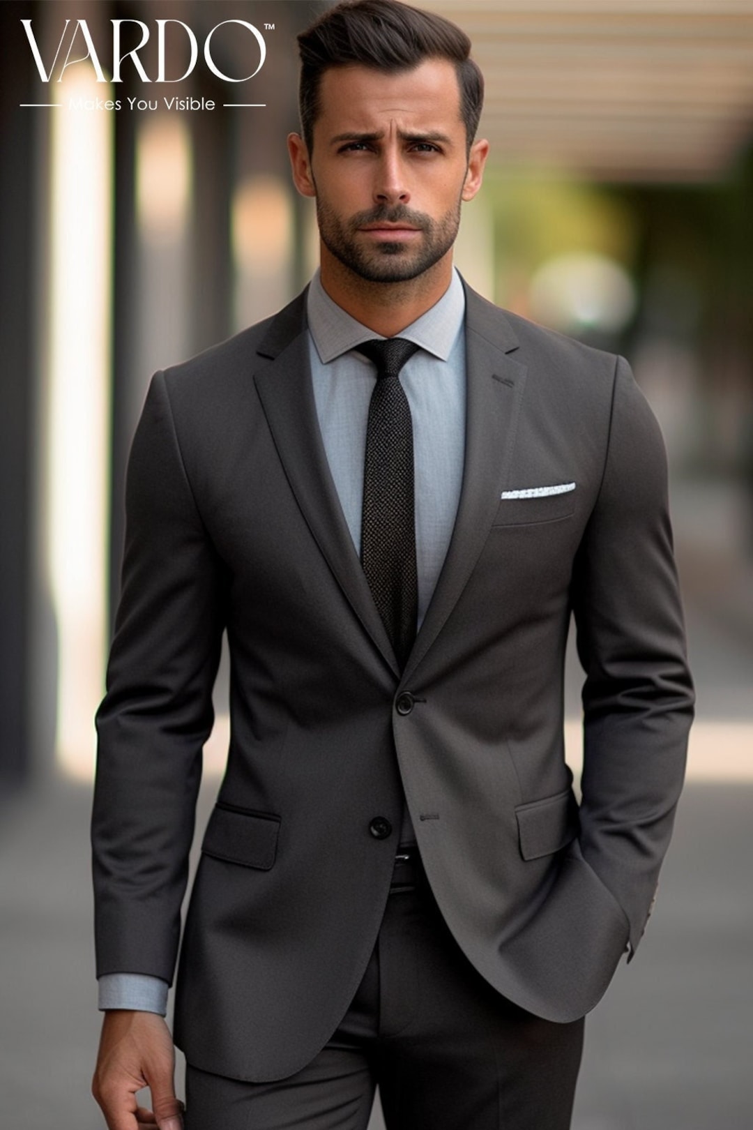 Dark Grey Two-piece Suit for Men, Premium Quality Formal Attire ...