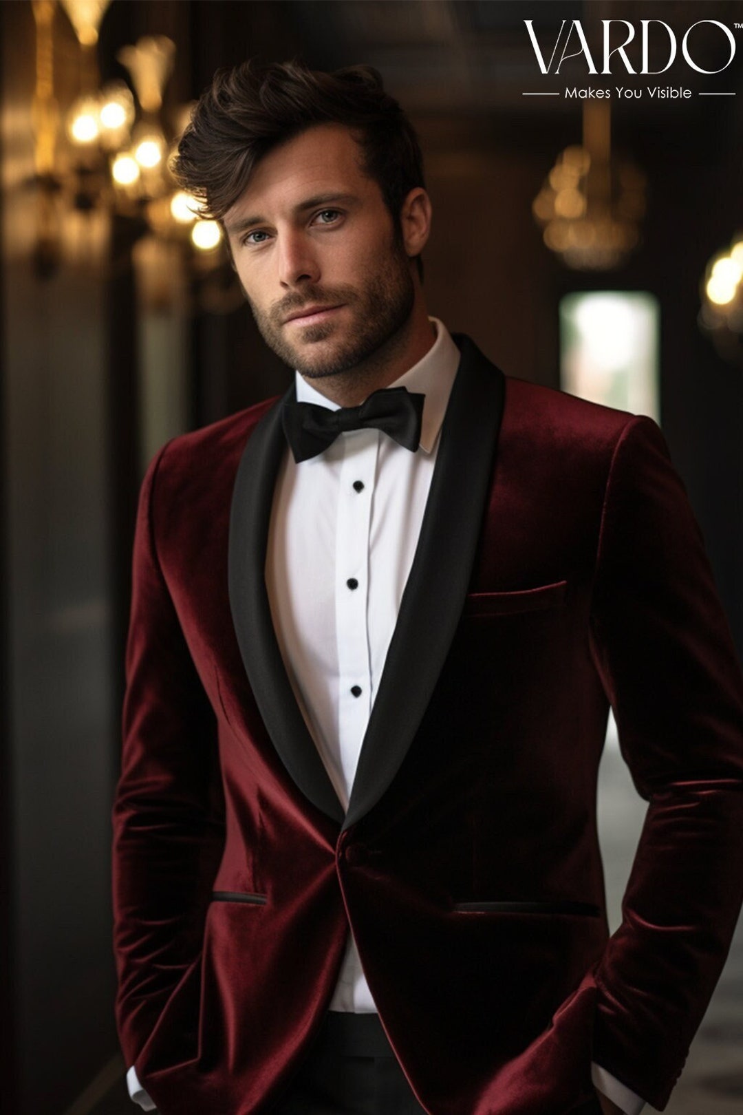Elegant Maroon Velvet Dinner Jacket Suit for Men Elegant and Stylish ...