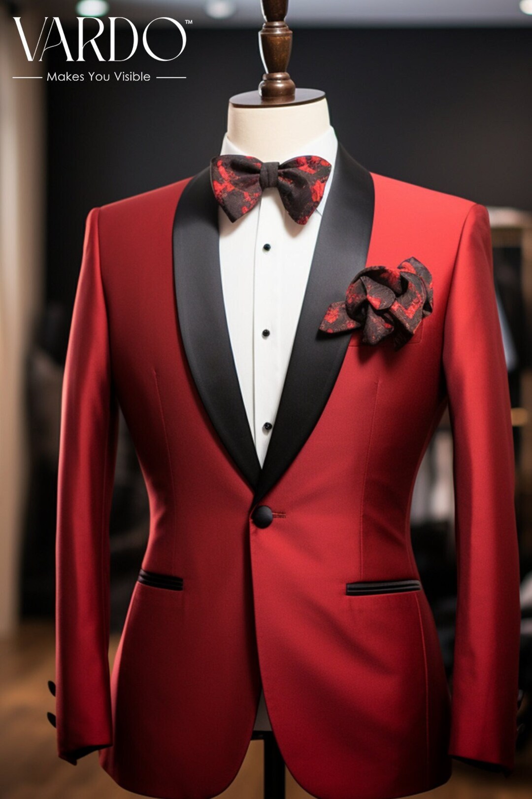 Buy Red Tuxedo Two-piece Suit for Men - Elegant Formal Wear - the ...