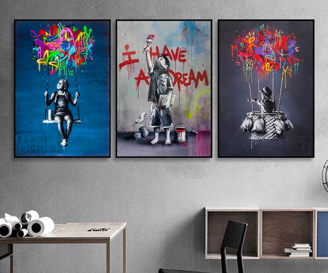 Dream Graffiti Modern Pop Art Unique Paint Cool Painting - Etsy UK