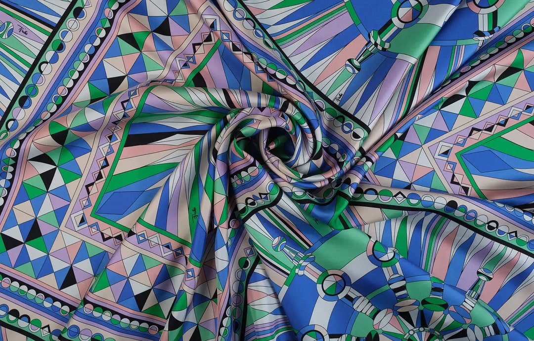 Designer Italian Fabrics Pucci Pure Silk Twill / Mulberry Silk 105 Gr ...