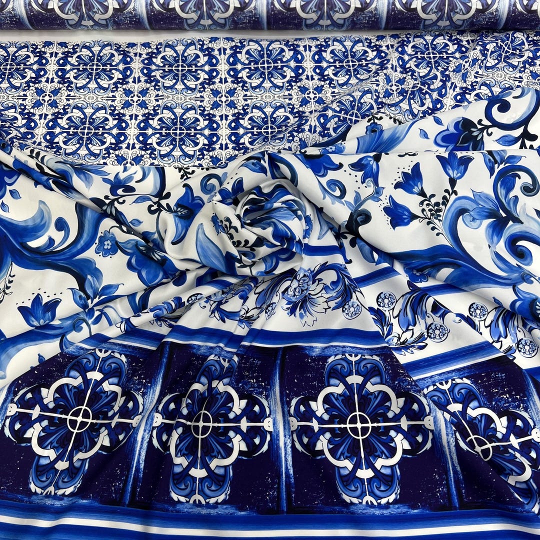 Italian Silk Fabric by the Panel 53 X 55 135x140 Cm Designer Fabric ...