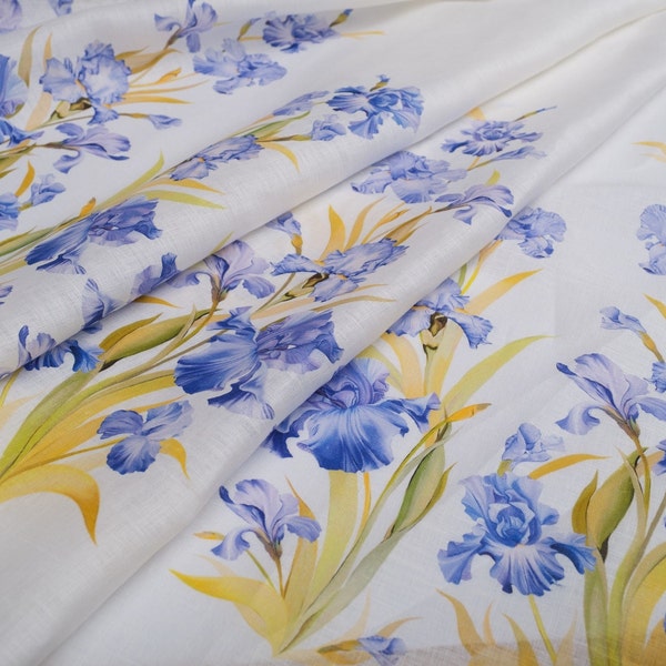 Printed Linen Fabric - Etsy