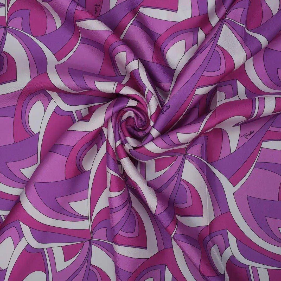 Italian Silk Fabric Pucci Designer 100% Mulberry Silk Price for One ...