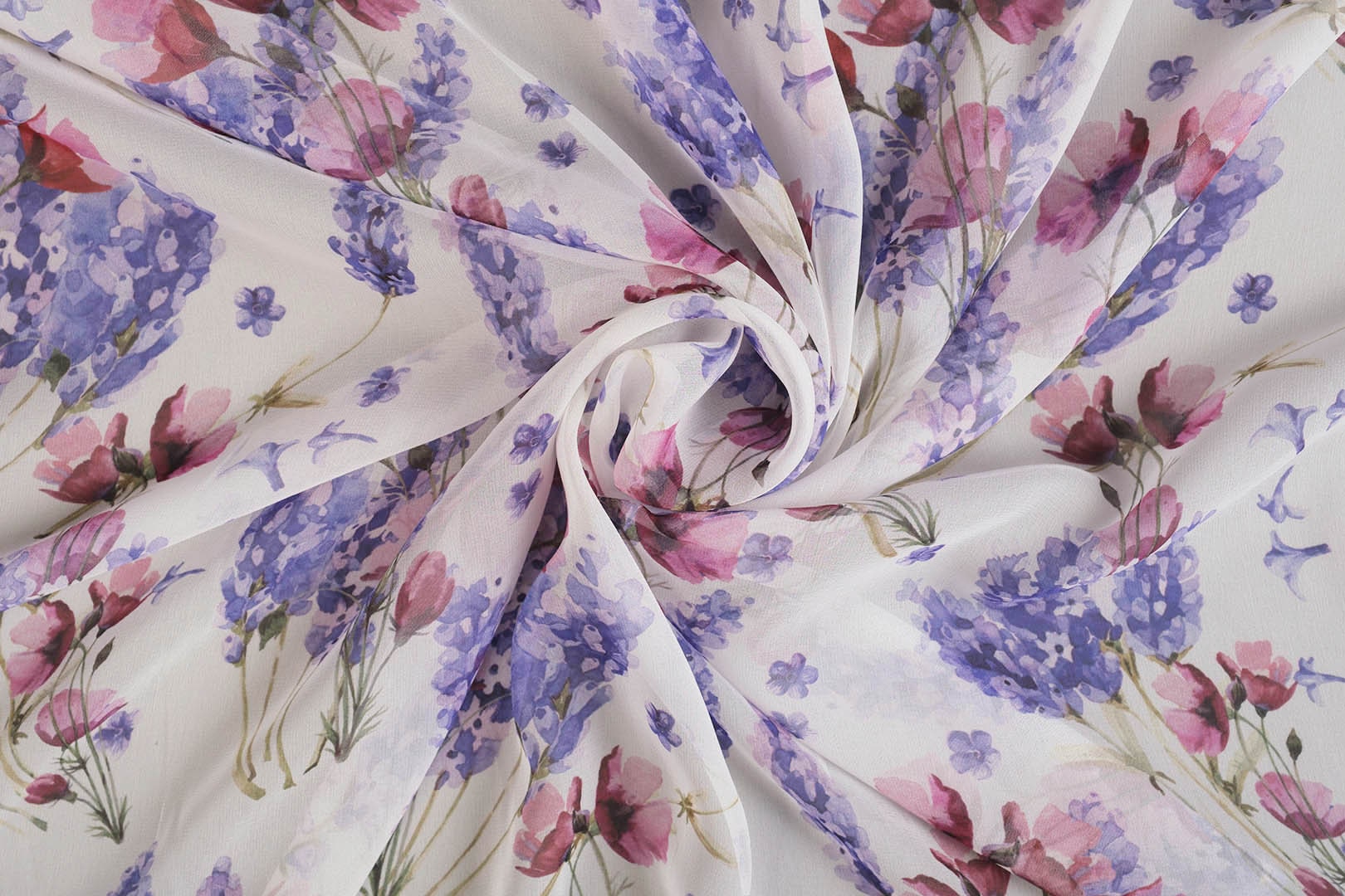 Fabric Floral Silk Chiffon