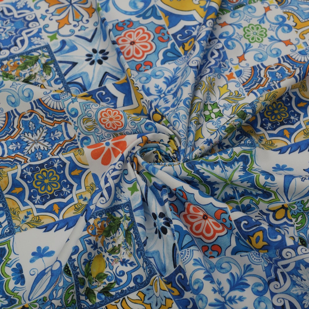 Italian Stretch Cotton Poplin Fabric by the Yard Designer Fabric ...
