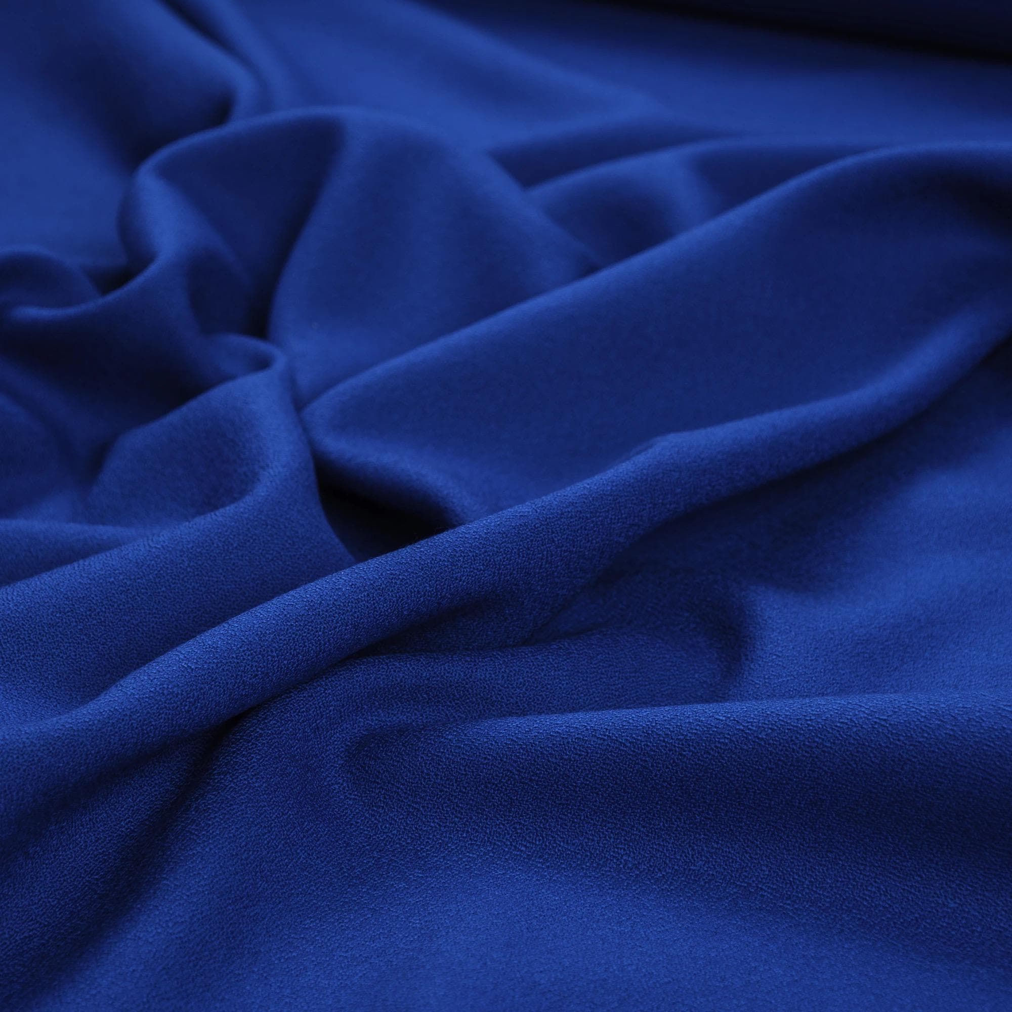 Wool Crepe Fabric for Dresses - Elegant Cornflower Blue Color Italian ...