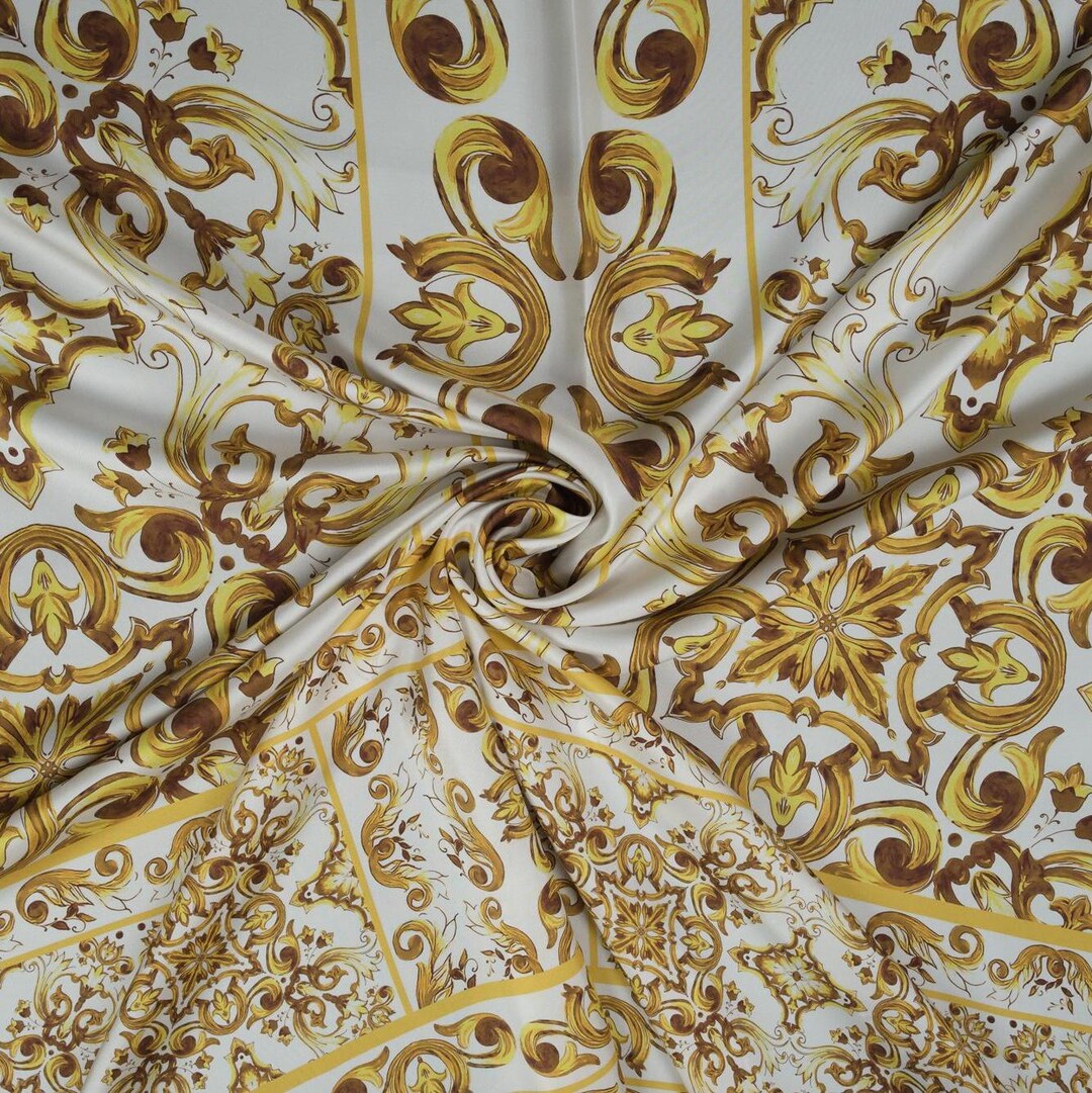 Italian Silk Fabric by the Panel 51" X 55" (130x140 Cm) Designer ...