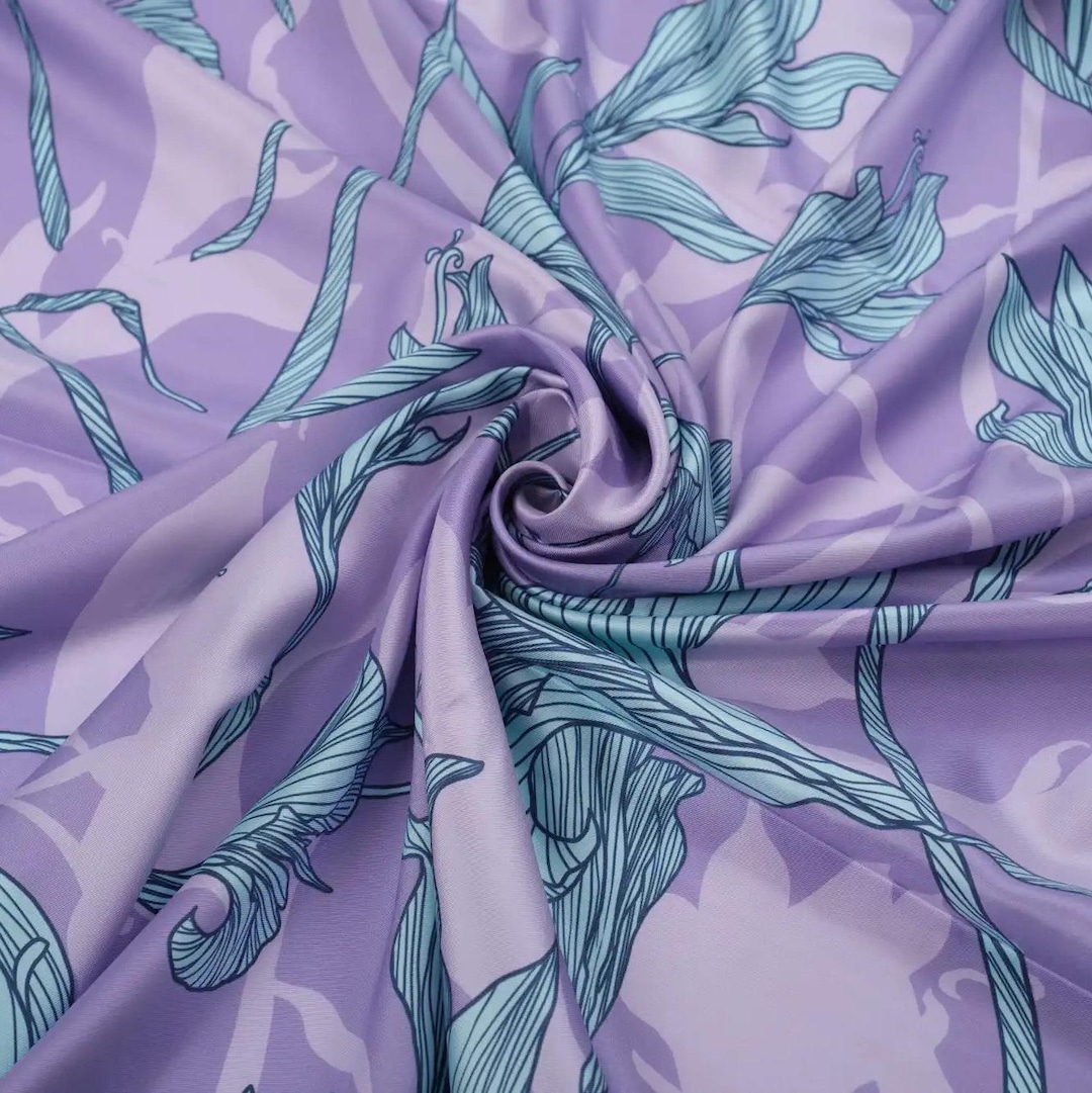 Original Italian Silk Fabric by the Yard / Meter Designer Silk Fabric ...