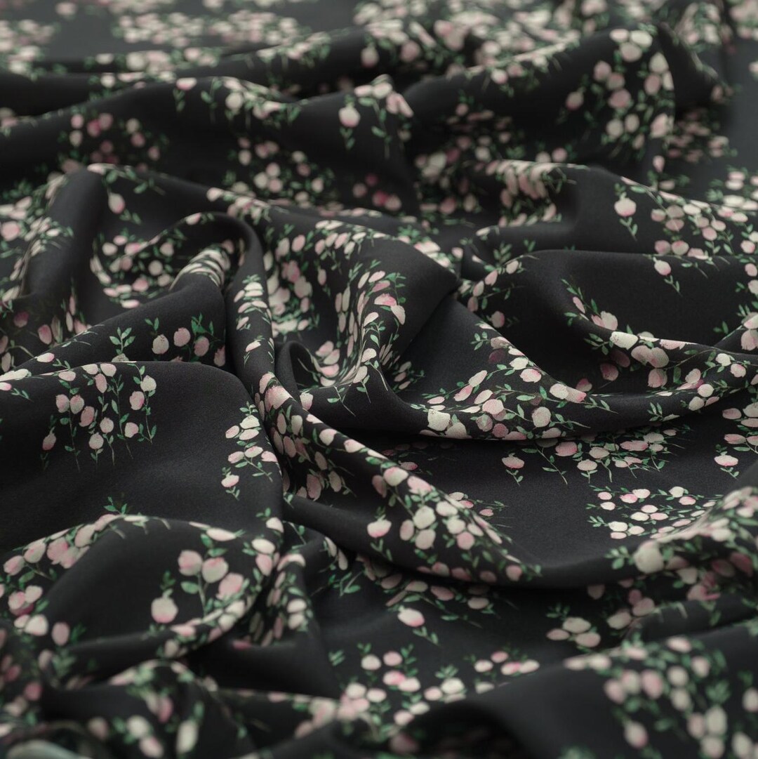Italian SILK Fabric by the Yard / Meter Designer Fabric Silk Satin ...