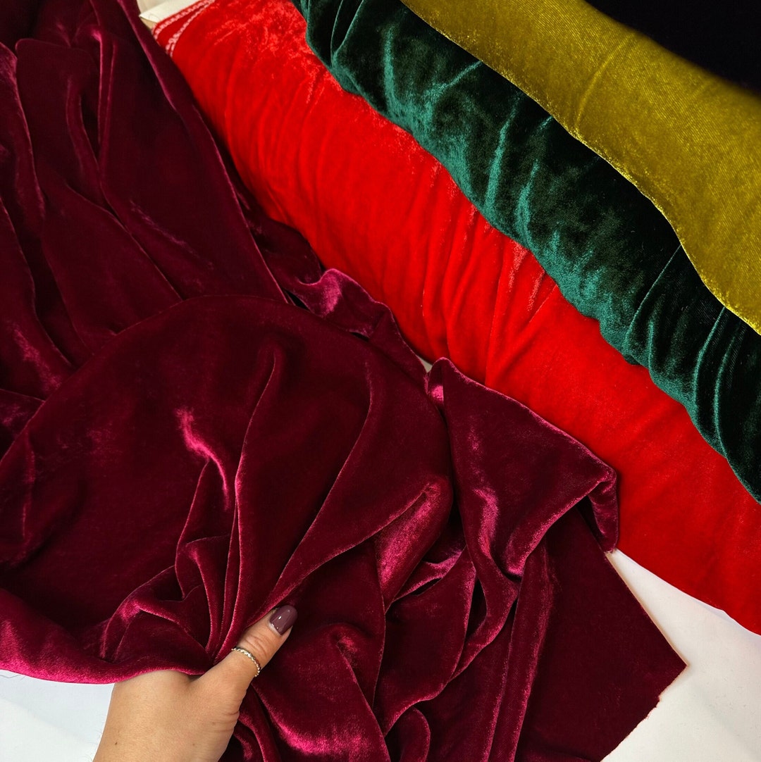 Italian Silk Velvet Fabric Designer Luxury Silk Price for One Meter (1 ...