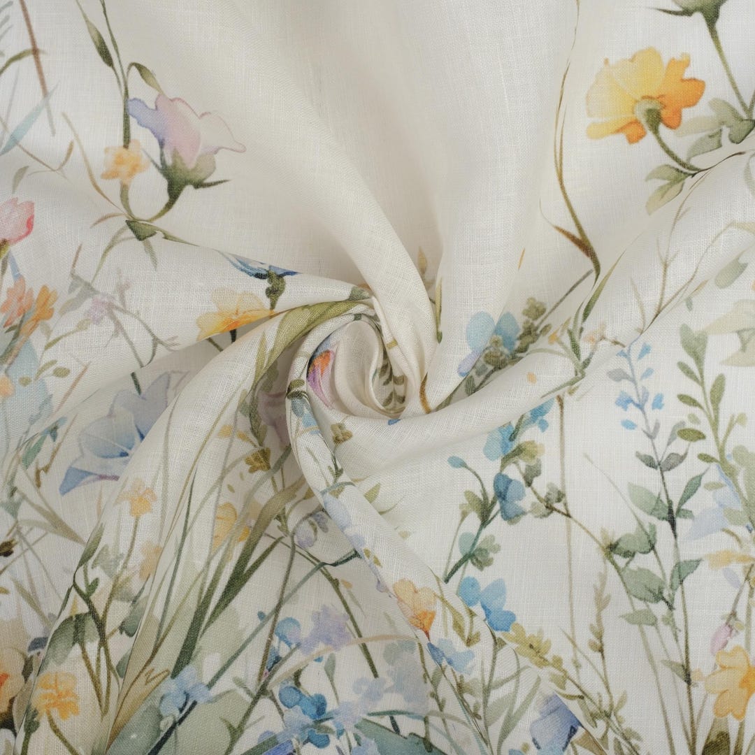 Italian Linen Fabric by the Yard Designer Fabric Exclusive Collection ...