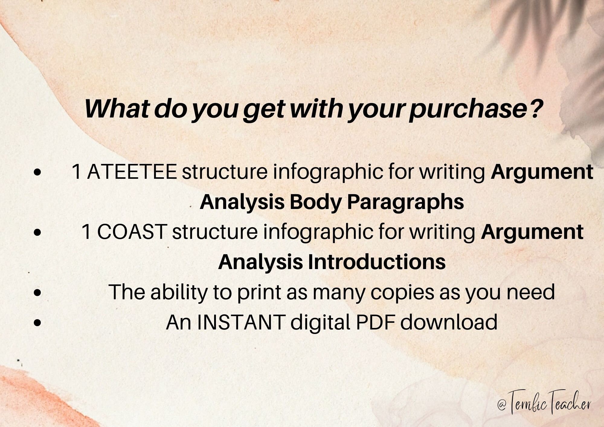 Argument Analysis Infographic Package. COAST Introductions and ATEETEE ...