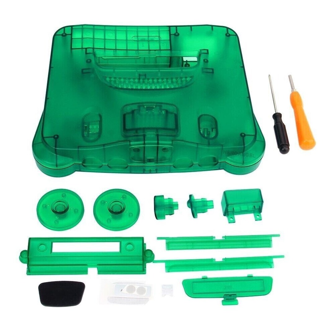 Full Housing Case Shell Cover Replacement Nintendo 64 N64 Console Clear ...