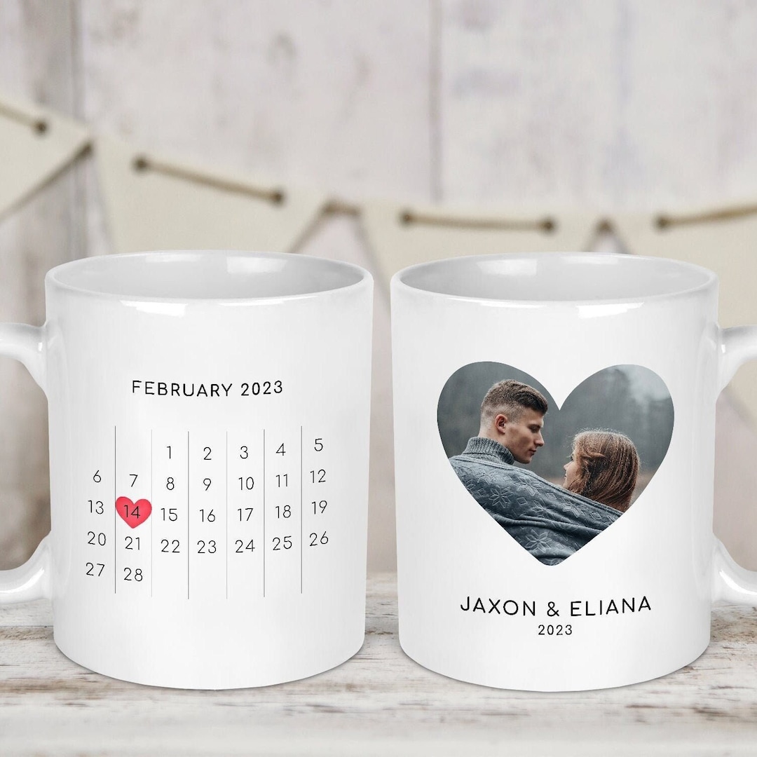Custom Anniversary Mug With Photo and Calendar Personalised Love ...
