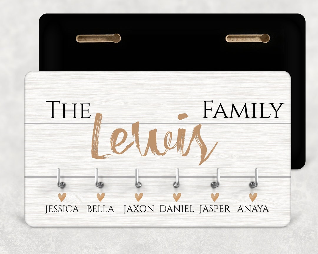Personalised Family Key Holder for Wall Best Present for - Etsy UK