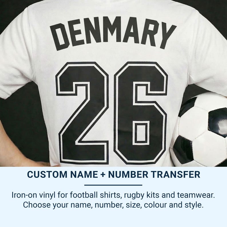 Personalised Cricket Shirt Name and Number Iron on Transfer | Vinyl HTV ...
