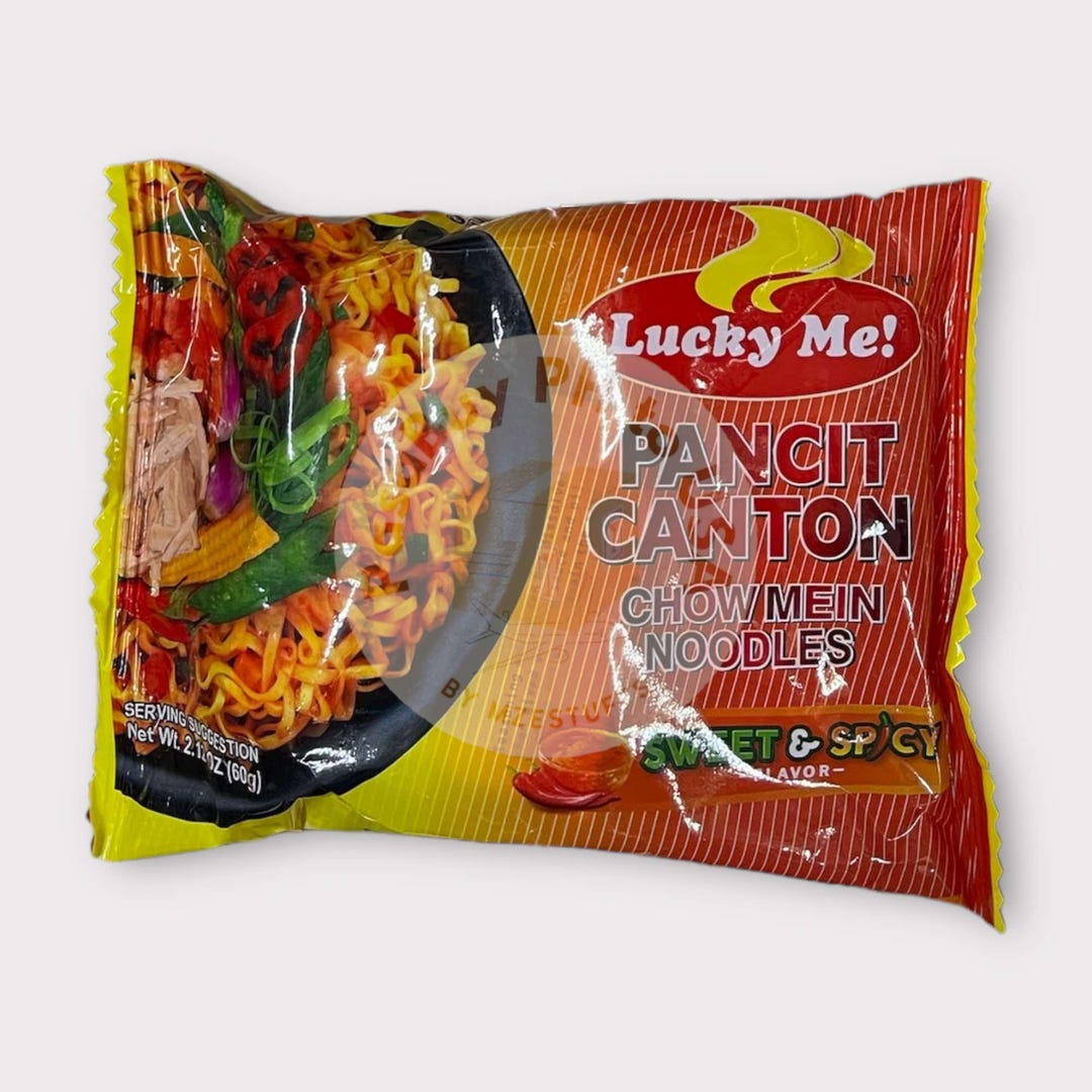 Pancit Canton Sweet and Spicy Flavor Instant Noodles Filipino Authentic ...