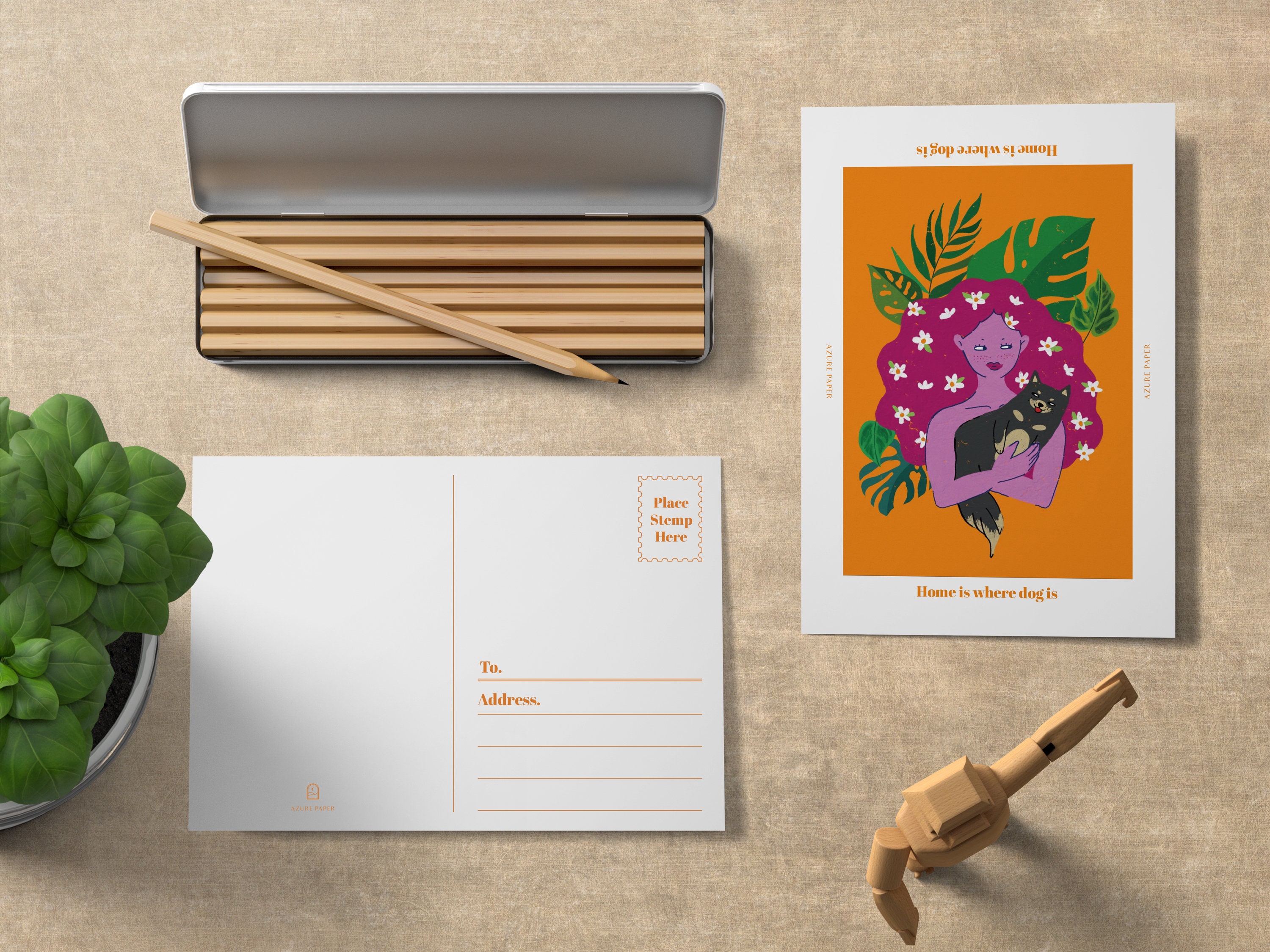 Favorite Things Post Card | Illustration Art Post Card | Digital ...