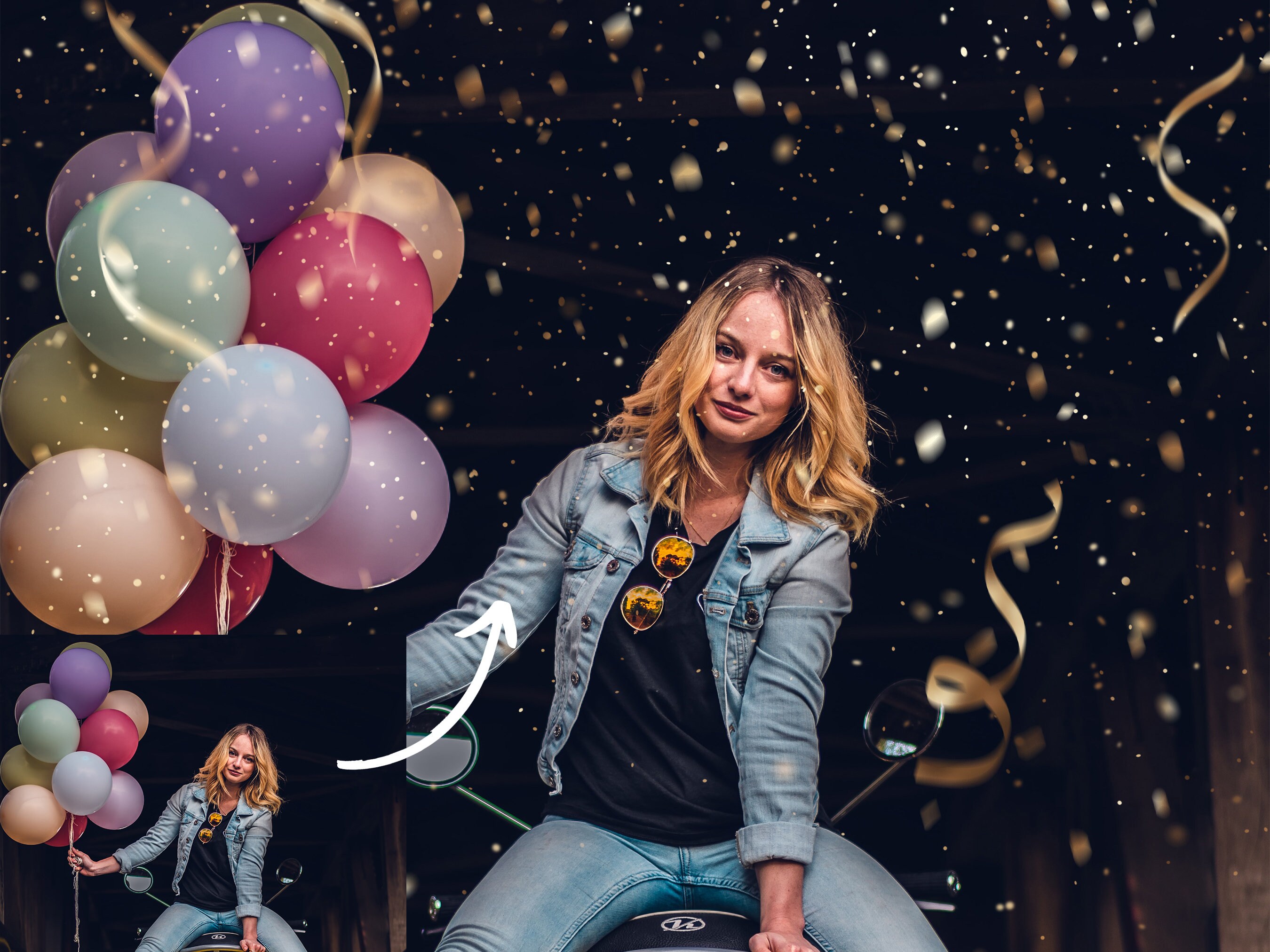 40 Confetti Overlays Photoshop Overlays Birthday Confetti Overlays ...