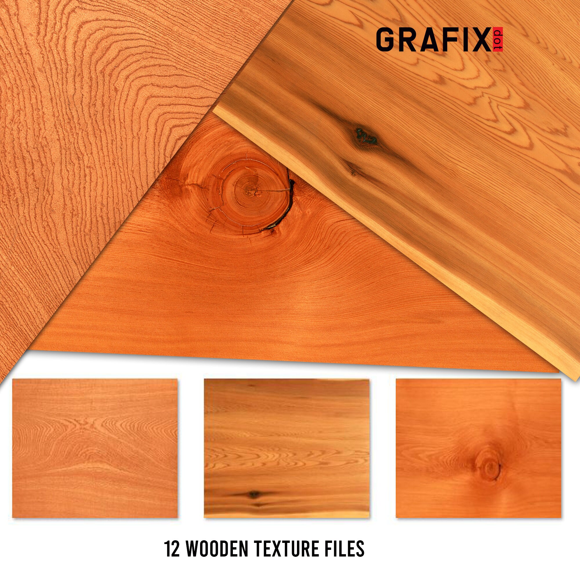 12 Wood Textures, Large Wood Texture Pack, Seamless Grunge Digital ...