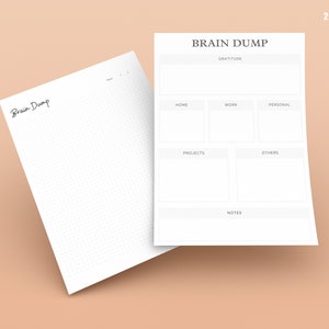 Brain Dump Printable Thought Organizer Pdf Mind Dump Printable ...