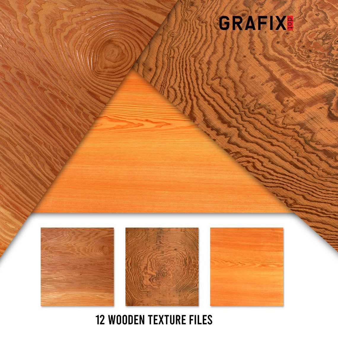 12 Wood Textures, Large Wood Texture Pack, Seamless Grunge Digital ...