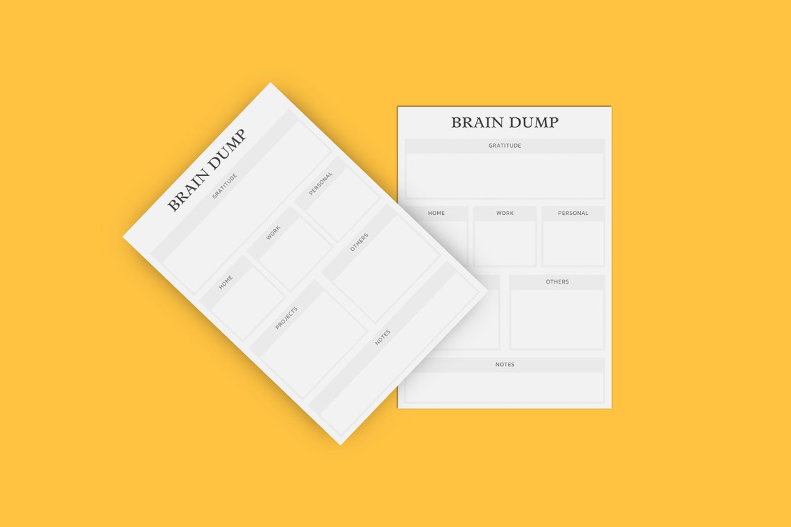 Brain Dump Printable Thought Organizer Pdf Mind Dump Printable ...