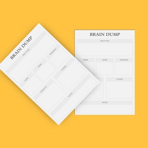 Brain Dump Printable Thought Organizer Pdf Mind Dump Printable ...