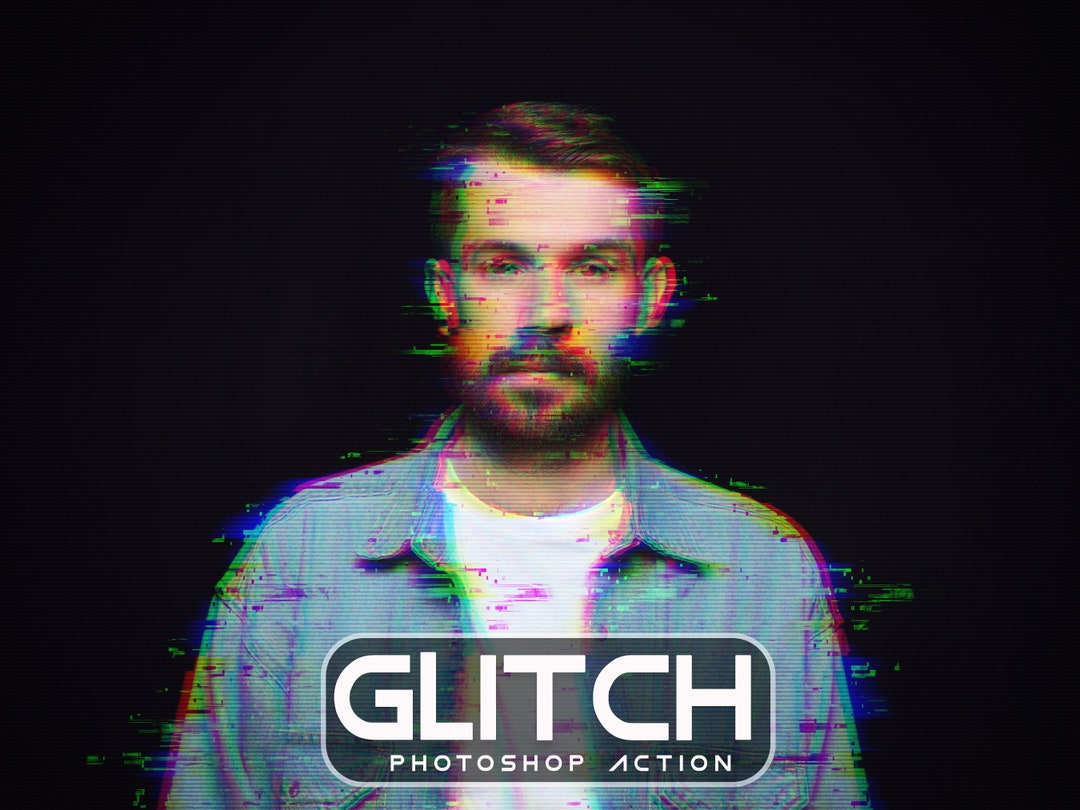 Glitch Effect Photoshop Action Glitch PS Action Glitch Filters ...