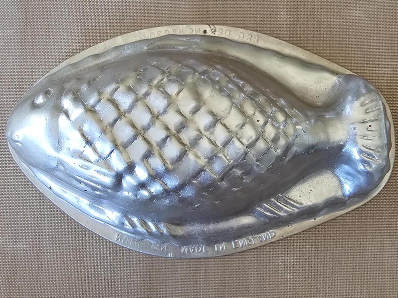 Fish Mould by Nutman Vintage Aluminium Reg Design 858202 Pate Jelly ...