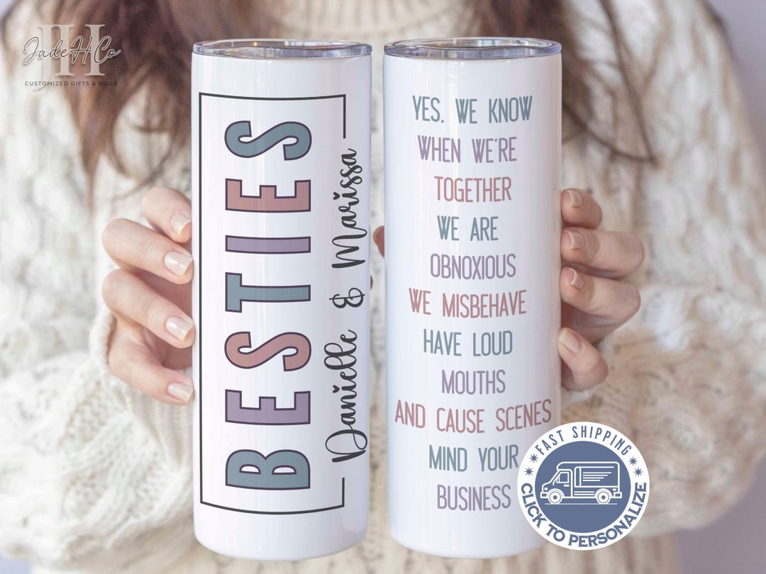 Bestie Tumbler Gift Personalized Bestie Cups Best Friend Tumbler Bestie ...