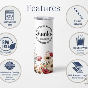 Custom Long Distance Tumbler, Long Distance Gift, Aunt Tumbler Gift ...