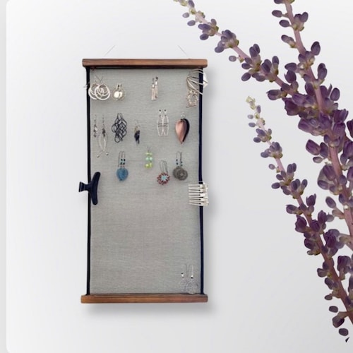 Wall Mounted Earring Organizer Earring Holder Jewelry - Etsy