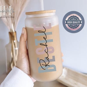 Best Friend Cup Best Friend Glass Cup Gift for Bestie Personalized ...