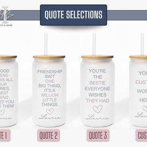 Best Friend Cup Best Friend Glass Cup Gift for Bestie Personalized ...