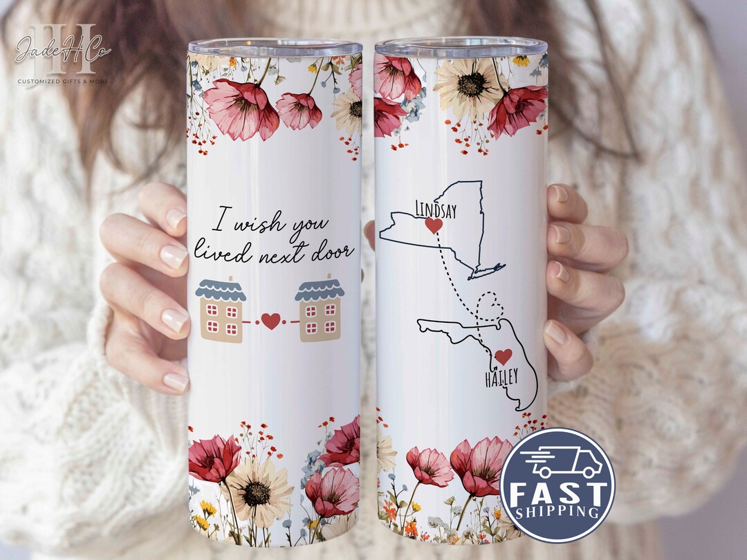 Personalized Long Distance Tumbler Cup, Long Distance Friendship ...