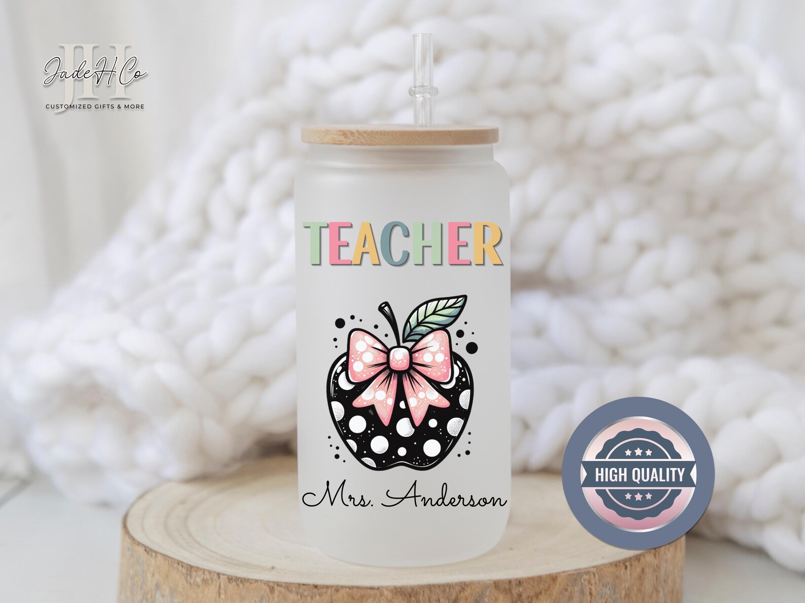 Custom Teacher Cup for Teacher Appreciation Gift Cup Teacher Glass Cup ...