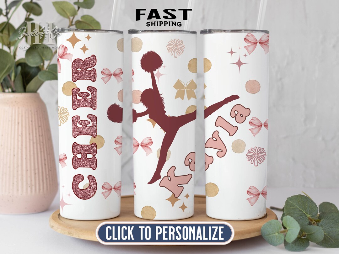 Cheer Tumbler Cup, Custom Cheerleading Tumbler, Cheer Coach Gift, Cheer ...